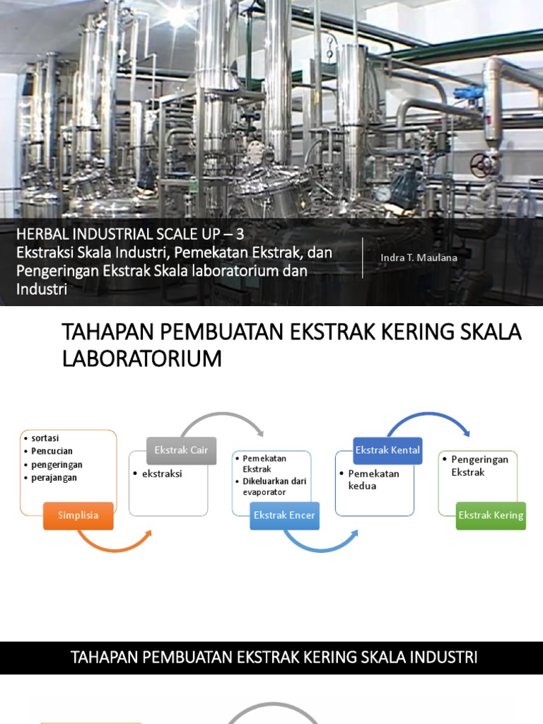 HERBAL INDSTRIAL SCALE UP-produksi Ekstrak Skala Industri-Ed Revisi | PDF