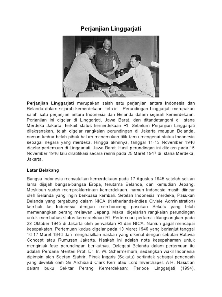 Foto Perjanjian Linggarjati 1946 | PDF | Sejarah