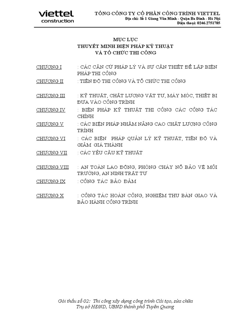 Thuyet Minh BPTC - TQG | PDF