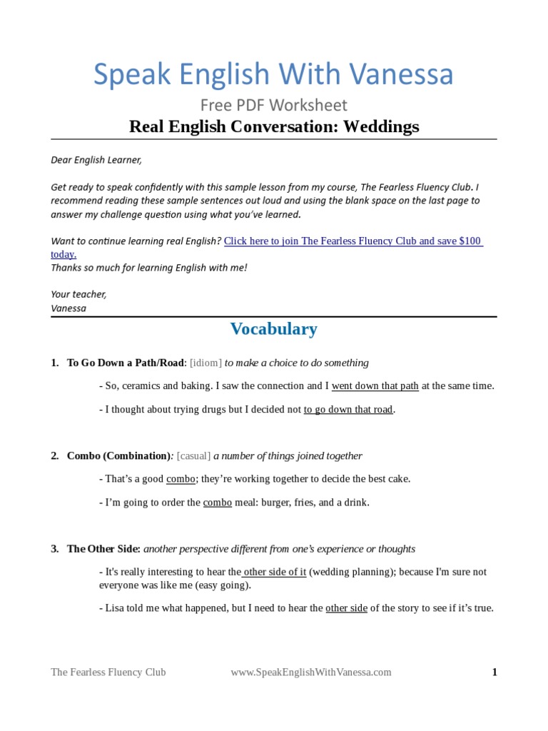 Real English Conversation - Speak English | PDF