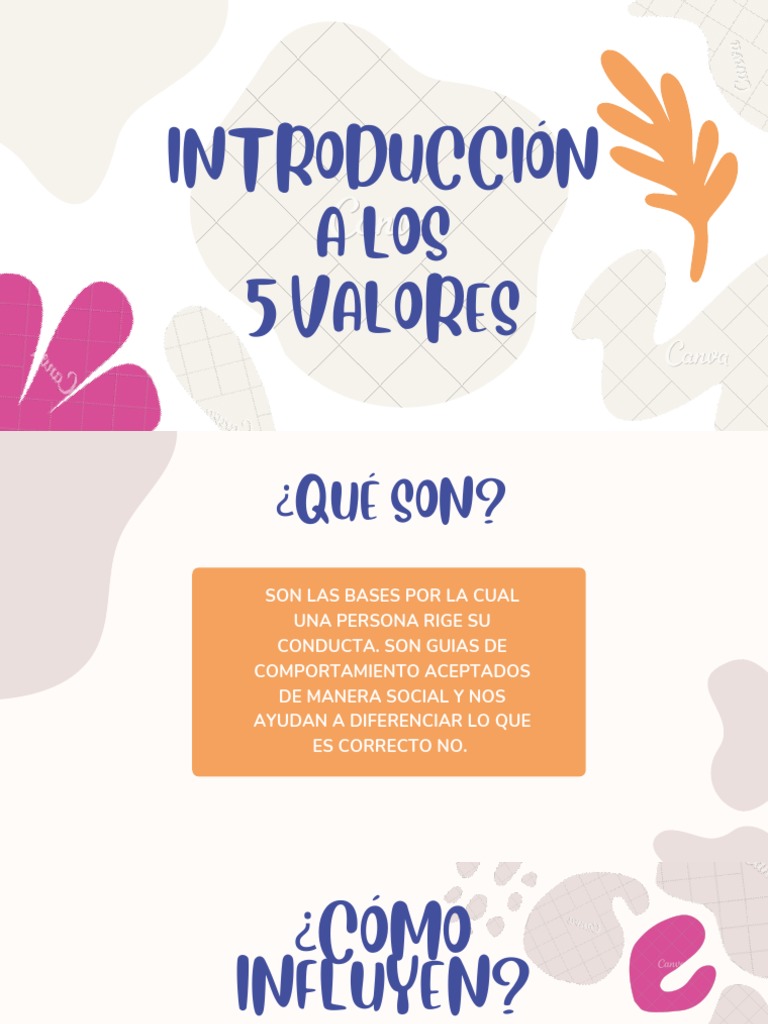 Introduccion A Los 5 Valores | PDF