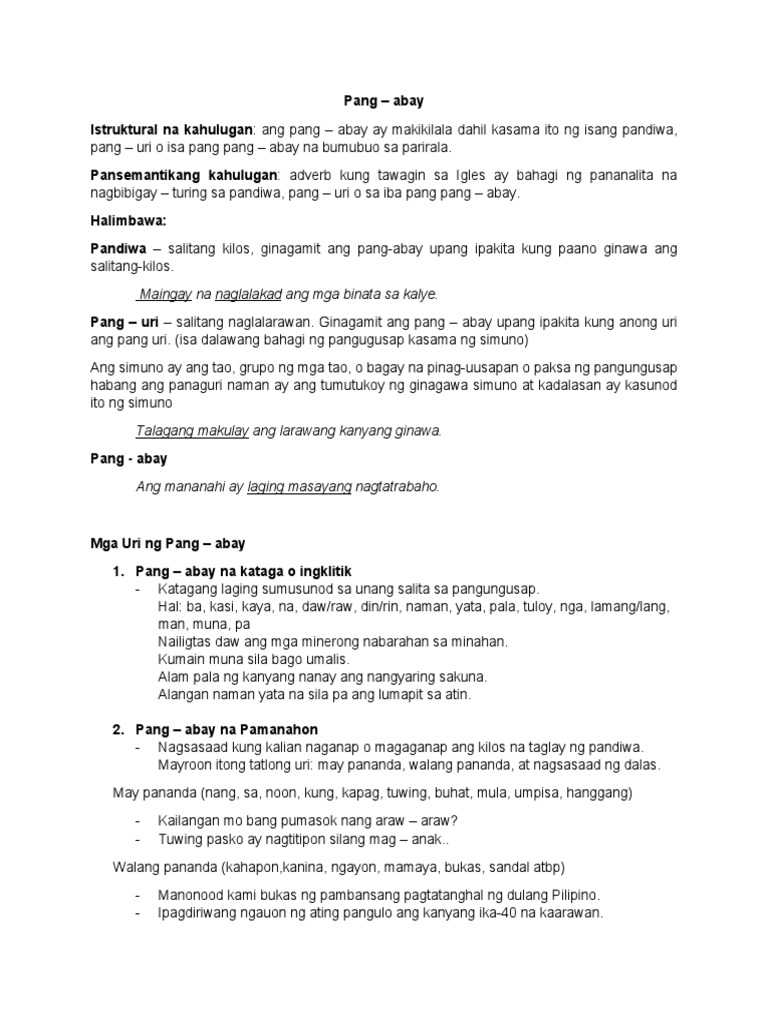 Pang Abay | PDF