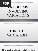 Variation Grade 9 | PDF | Mathematical Concepts | Equations
