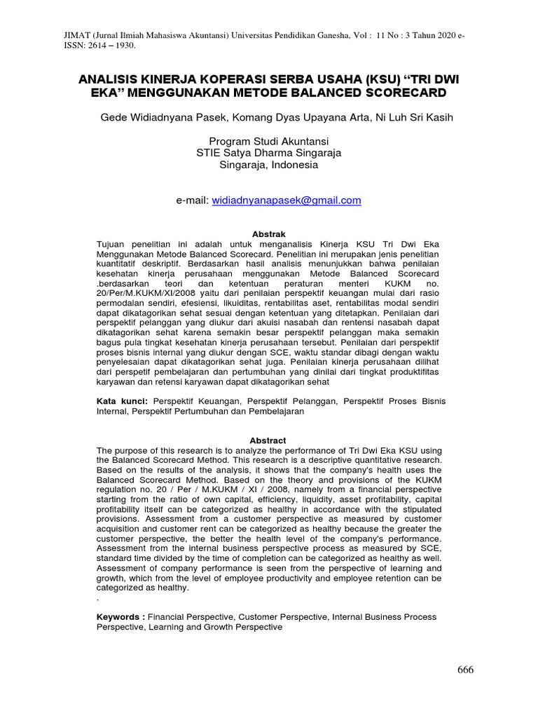 Analisis Kinerja KSU Tri Dwi Eka | PDF