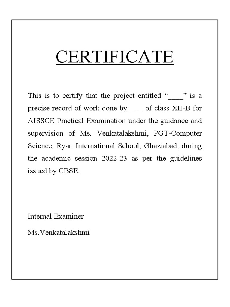 Certificate Project | PDF Certificate Project | PDF