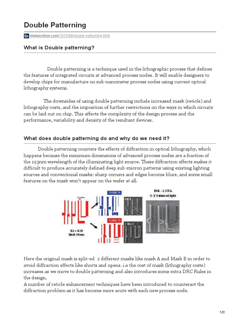 Double Patterning | PDF | Photolithography | Semiconductor Device ...