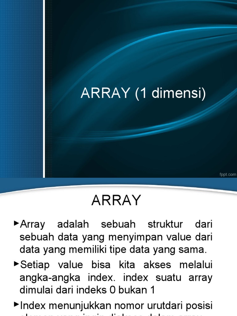 Array 1 Dimensi | PDF