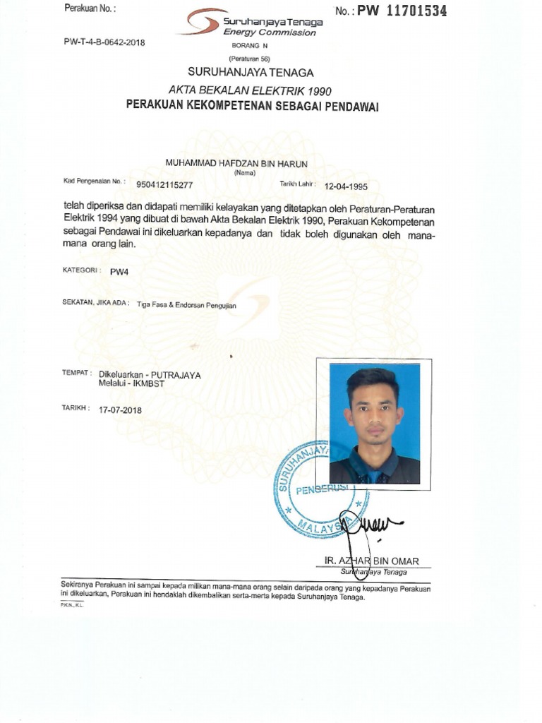 Perakuan Kekompetenan Sebagai Pendawai | PDF