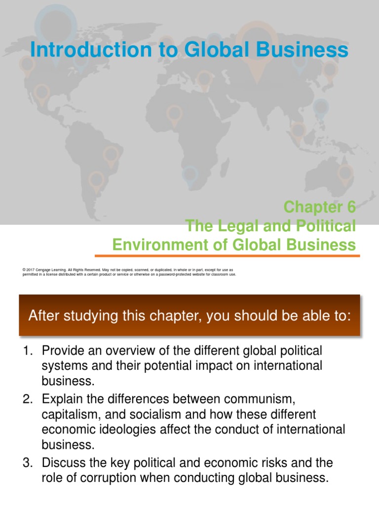 Chapter 6 - The Legal and Political Environment of Global Business | PDF