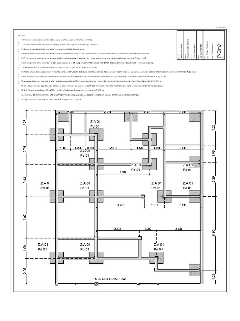 Plano de Cimentación.. | PDF