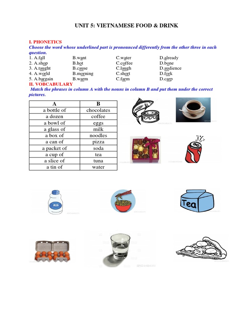 UNIT 5 Grade 7 | PDF | Meal | Lunch