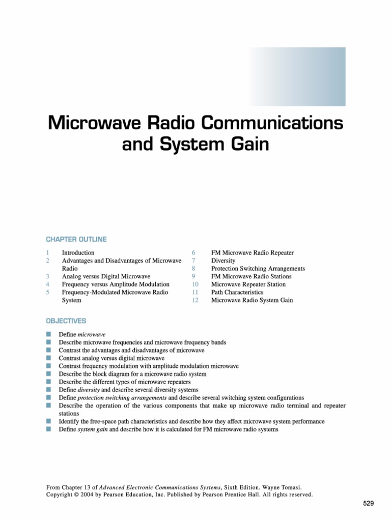 Module 2 - Microwave Radio Communications and System Gain | PDF | Frequency Modulation | Radio