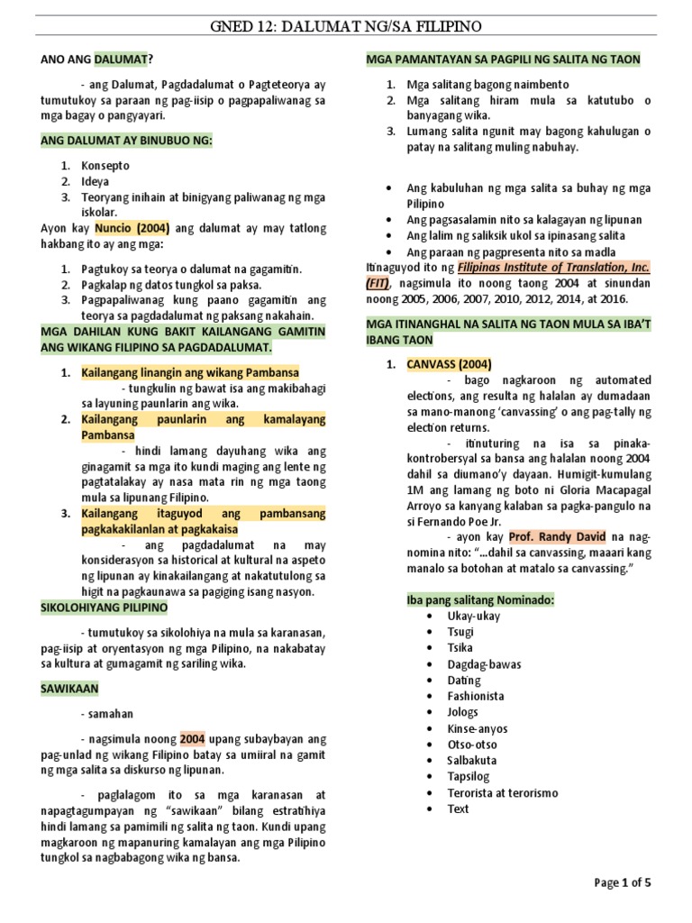 Gned 12 (Reviewer) | PDF