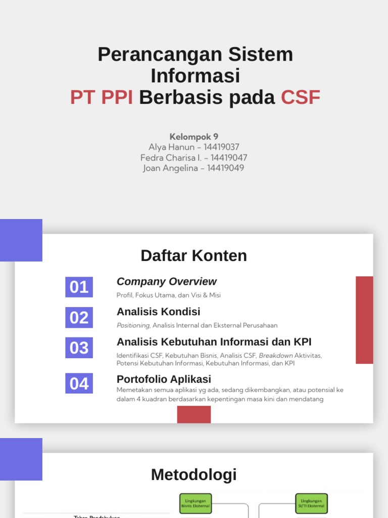 Perancangan Sistem Informasi Berbasis Pada: PT Ppi CSF | PDF