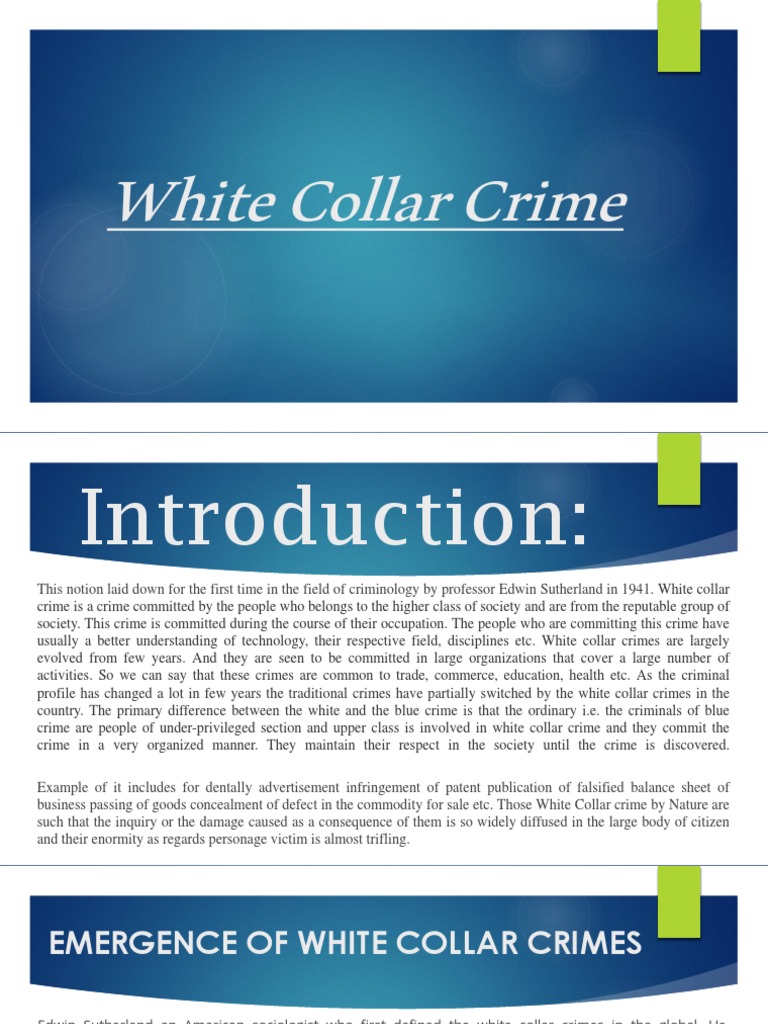 White Collar Crime | PDF