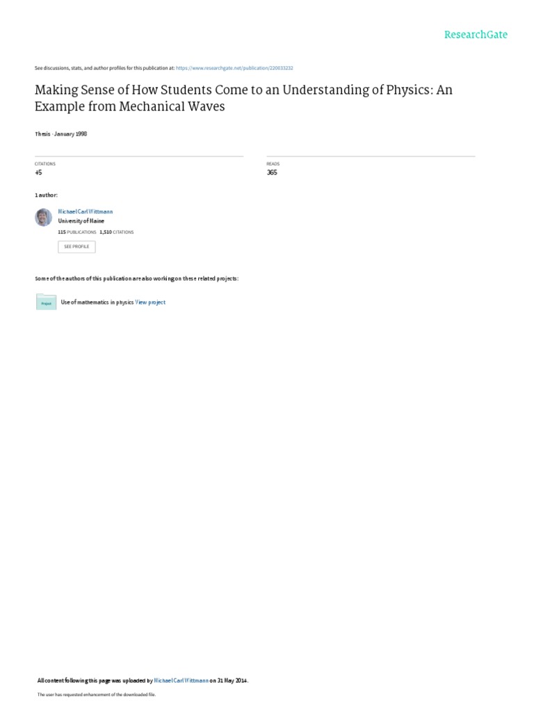 Making Sense of How Students Come To An Understand | PDF