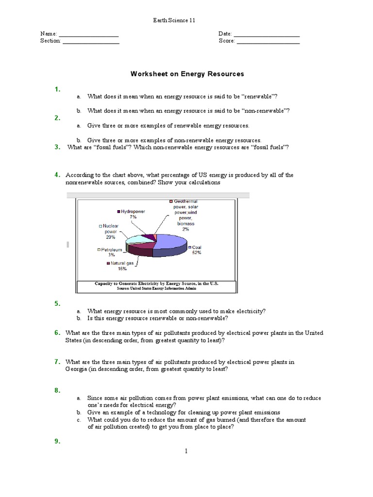 10 - Energy Resources | PDF | Energy Development | World Energy Resources
