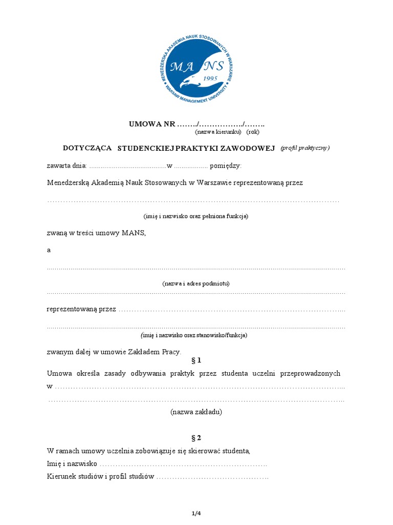 Zalacznik NR 5 Umowa Dwustronna | PDF