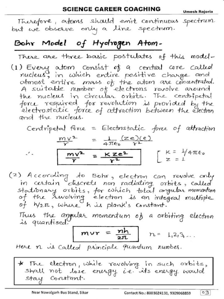 Bohr Model | PDF