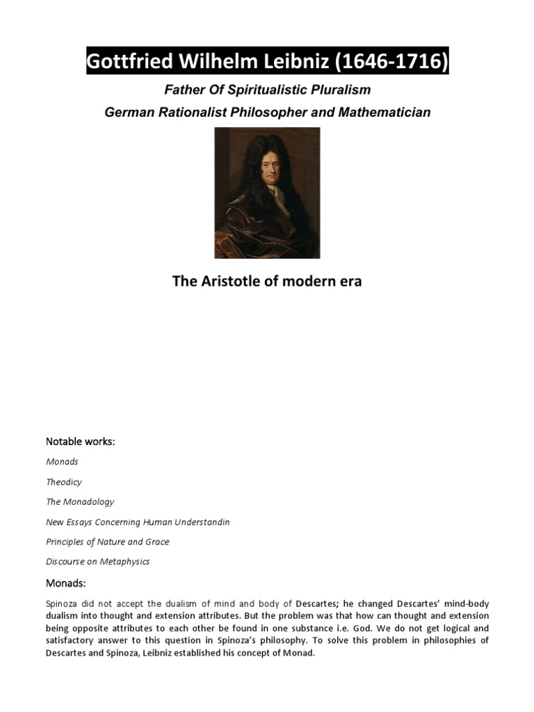 Leibniz | PDF | René Descartes | Gottfried Wilhelm Leibniz