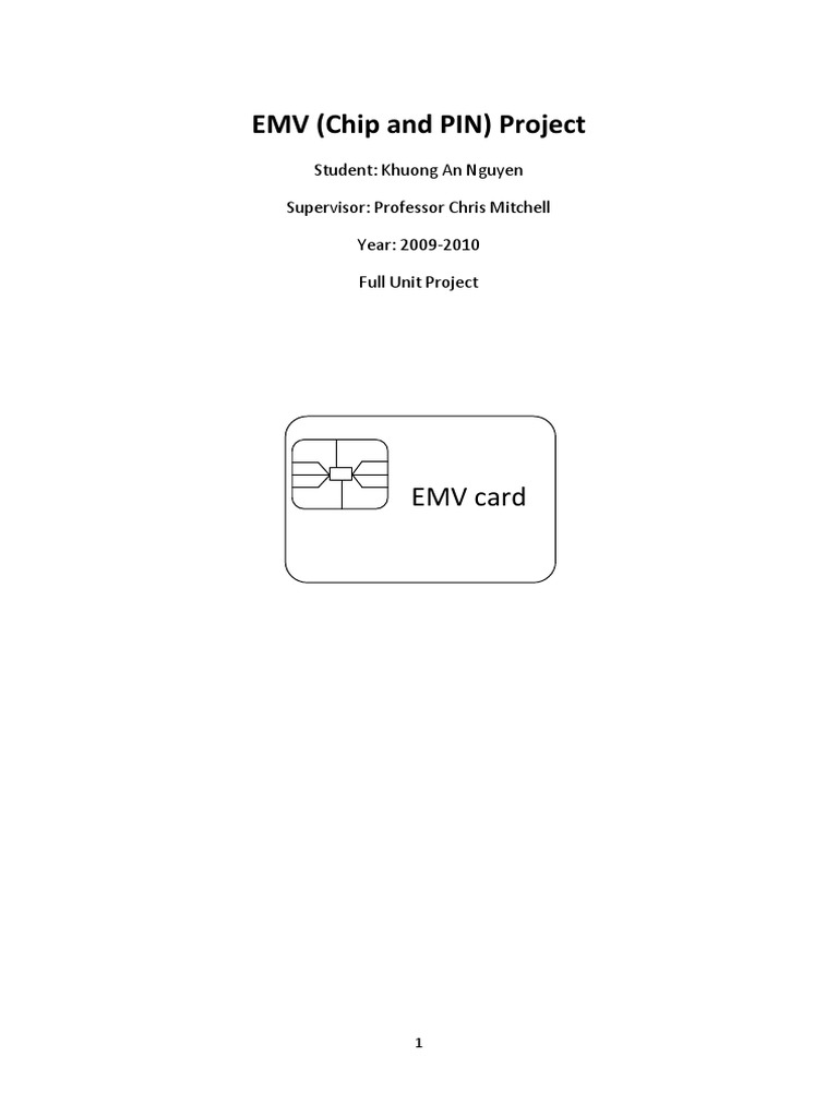 EMV Chip and PIN Project | PDF | Emv | Smart Card