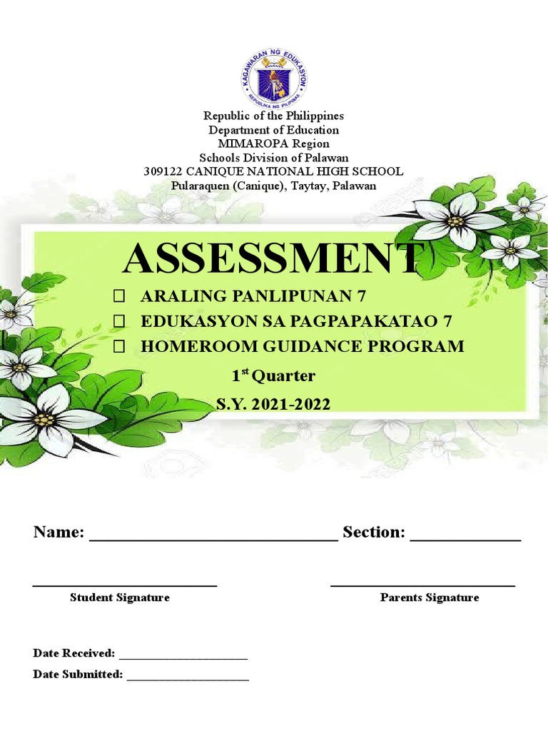 1st Quarter Exam On AP 7 | PDF | Disciplines | Learning