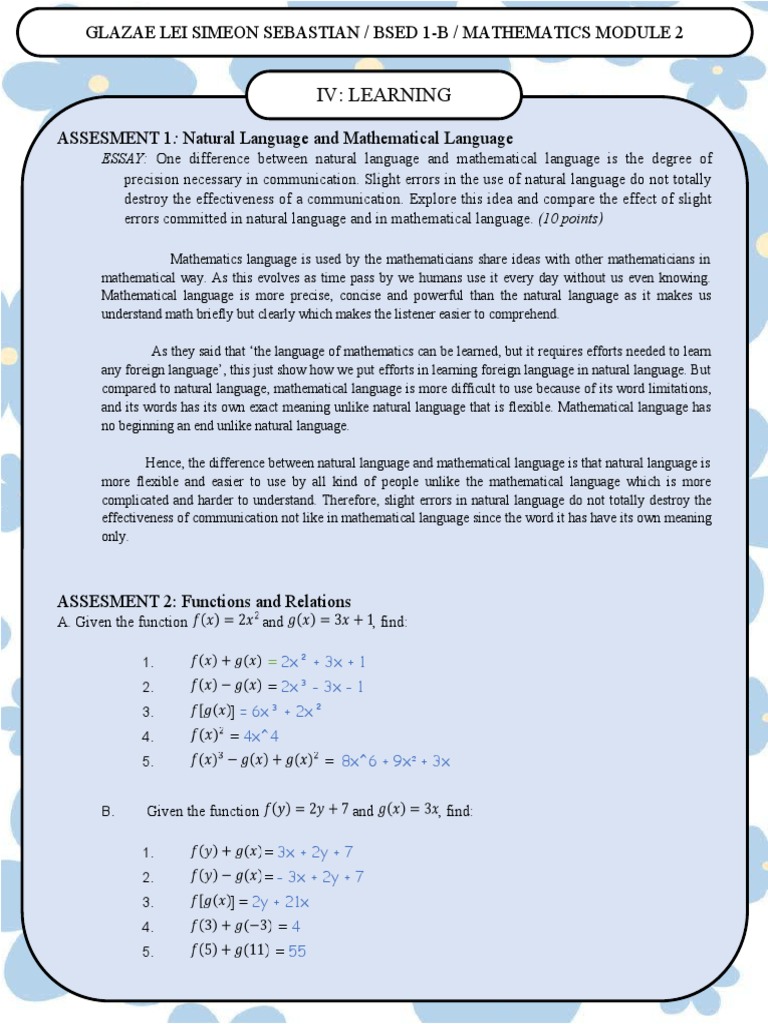 Ge Math Mod. 2 | PDF | Set (Mathematics) | Numbers