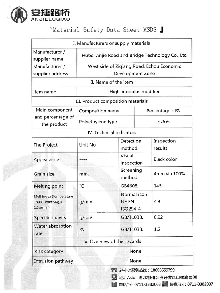 Material Safety Data Sheet | PDF