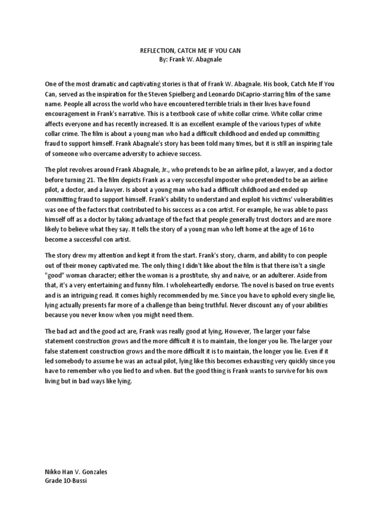 Catch Me If You Can | PDF