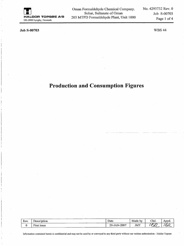 Production and Consumption Figures | PDF