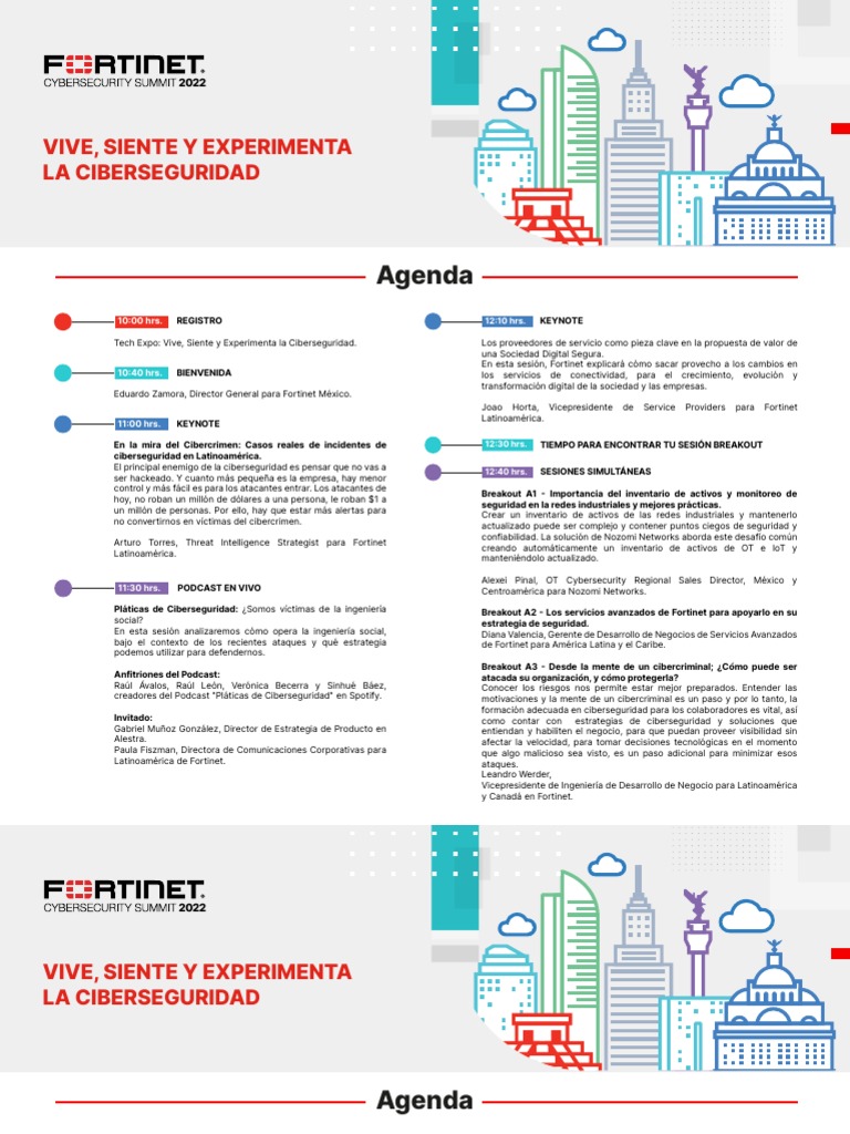 Fortinet Cybersecurity Summit 2022 Agenda Final | PDF | Seguridad | La seguridad informática