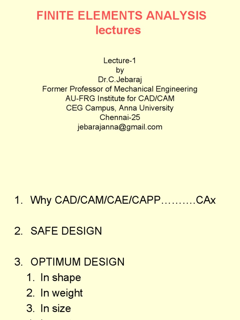 PANIMALAR - FEM - Lectures | PDF | Heat Transfer | Heat