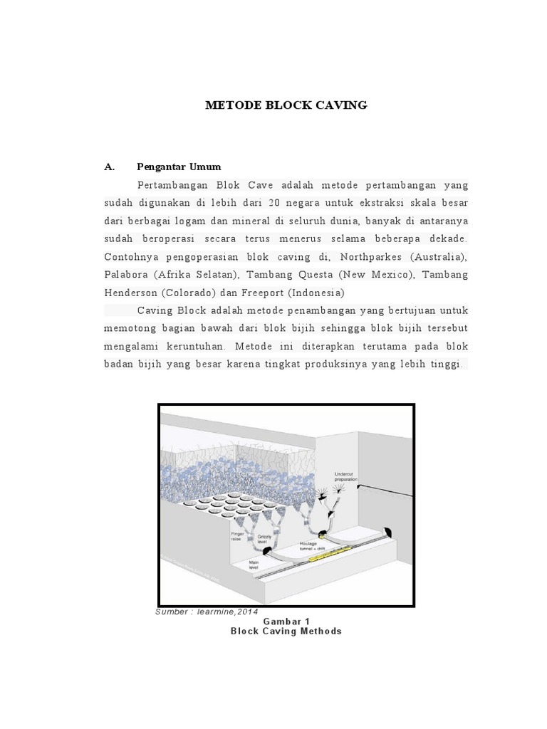 Metode Block Caving | PDF