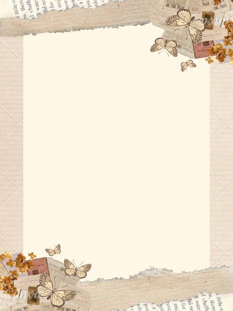 Beige Modern Torn Paper Vintage Paper Border | PDF