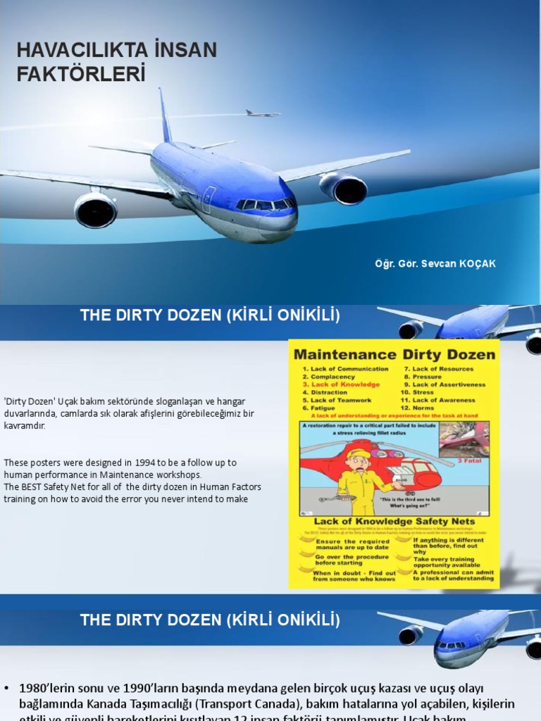 Havacilikta Insan Faktorleri 13 Hafta | PDF