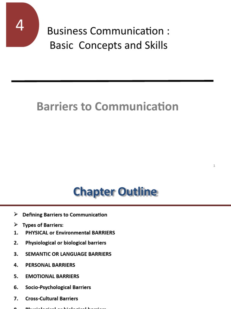 Ch. 4 Barriers To Communication | PDF | Communication | Information
