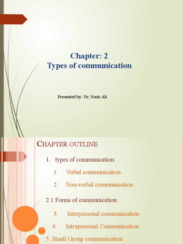 Chapter 2 Types of Communication | PDF | Communication | Body Language