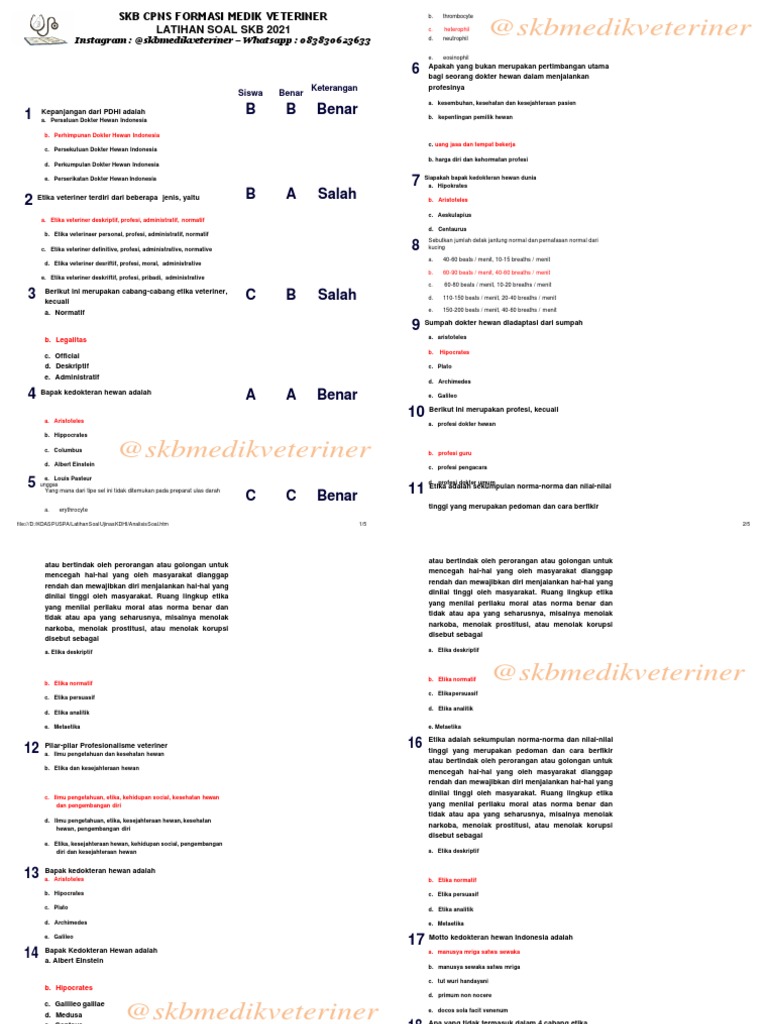 Latihan Soal SKB 5 | PDF