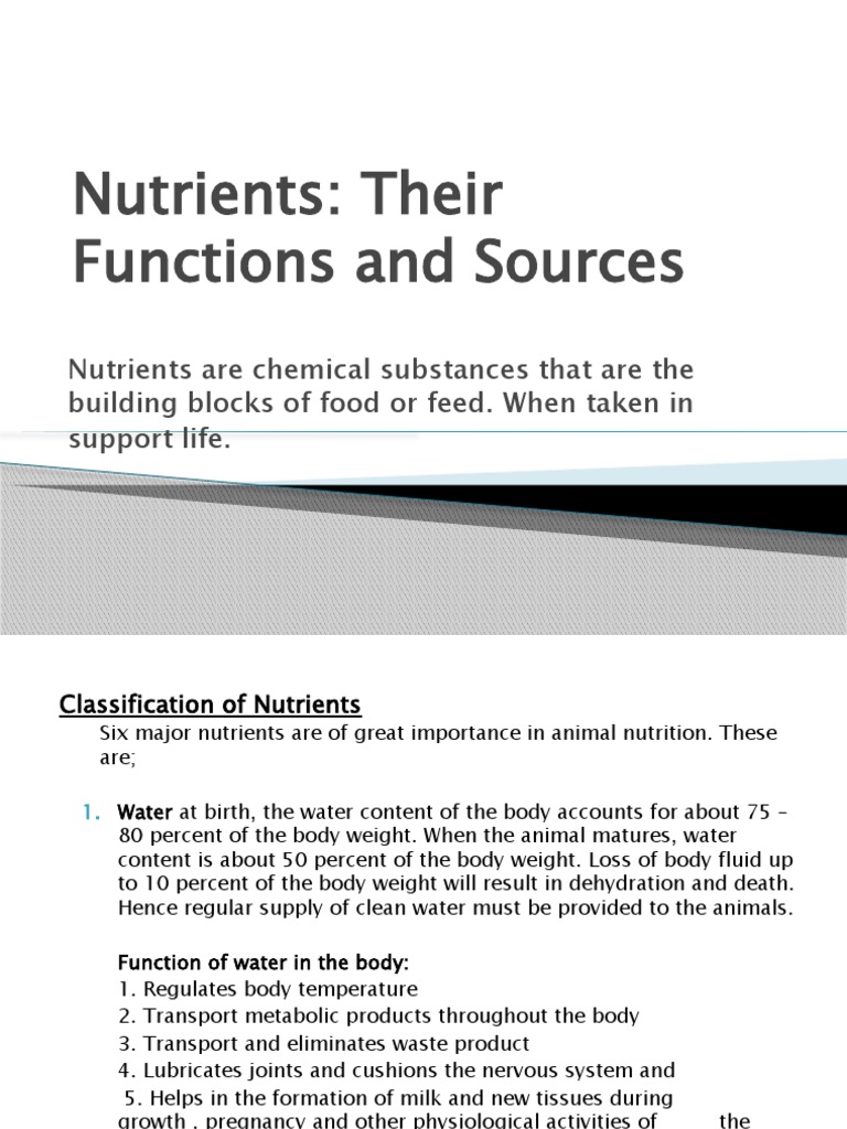 Nutrients | Download Free PDF | Nutrients | Animal Feed