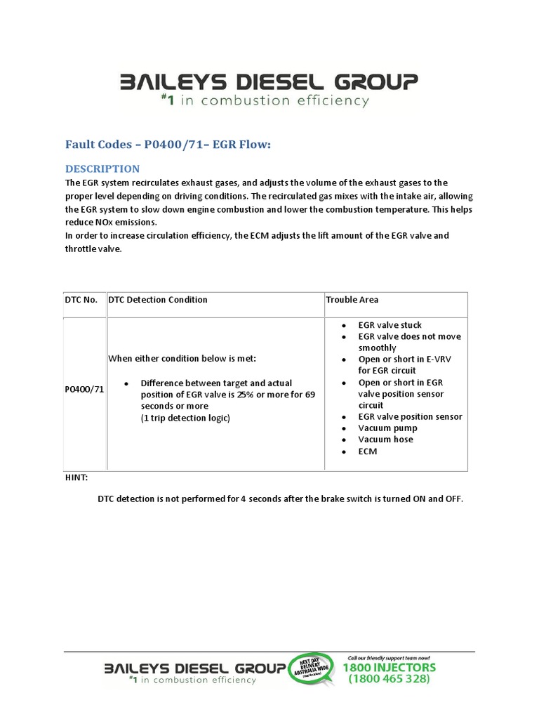 P0400 EGR Flow Diagnostic Guide | PDF | Propulsion | Systems Engineering