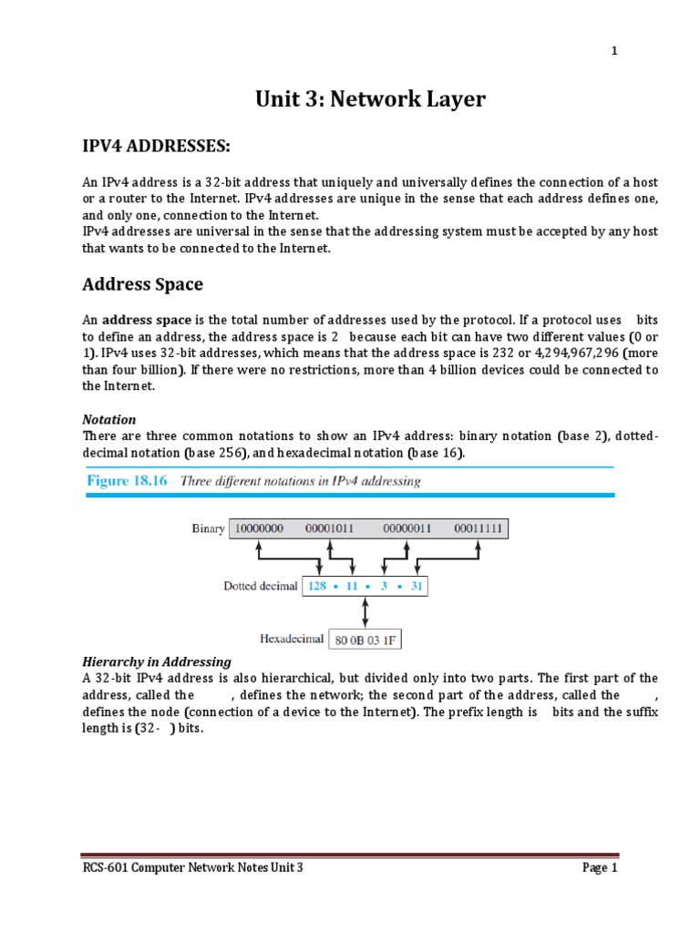 Unit 3 Notes RCS-601 - (Computer Networks) | PDF | Routing | Network ...