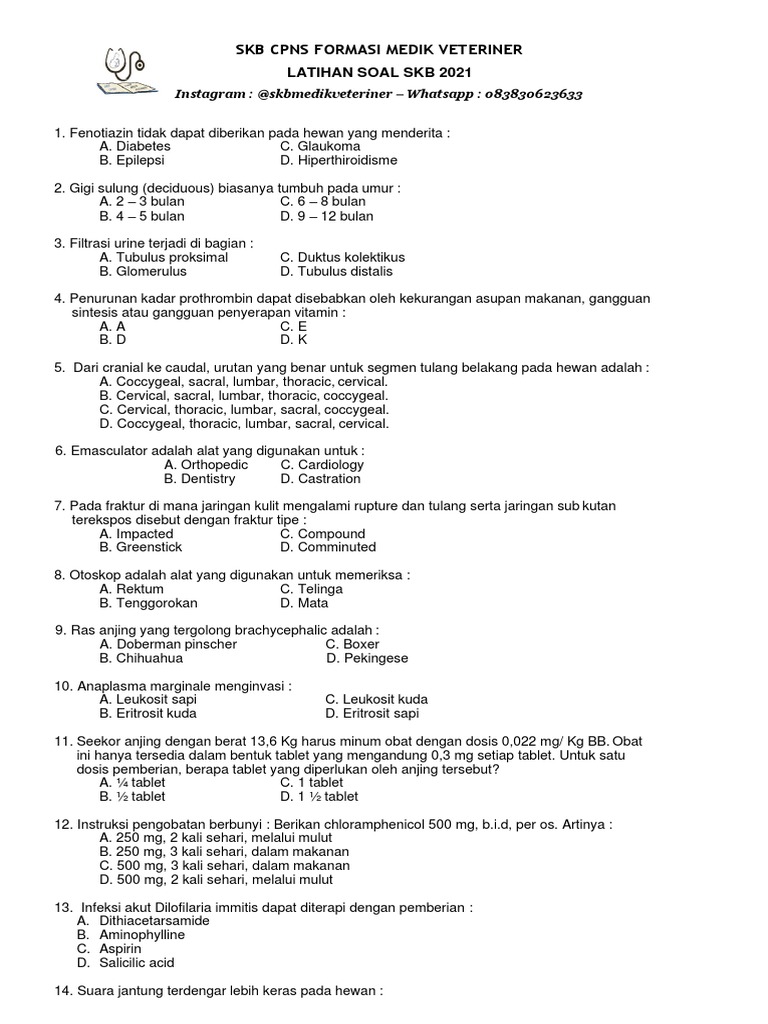 Latihan Soal SKB 21 | PDF