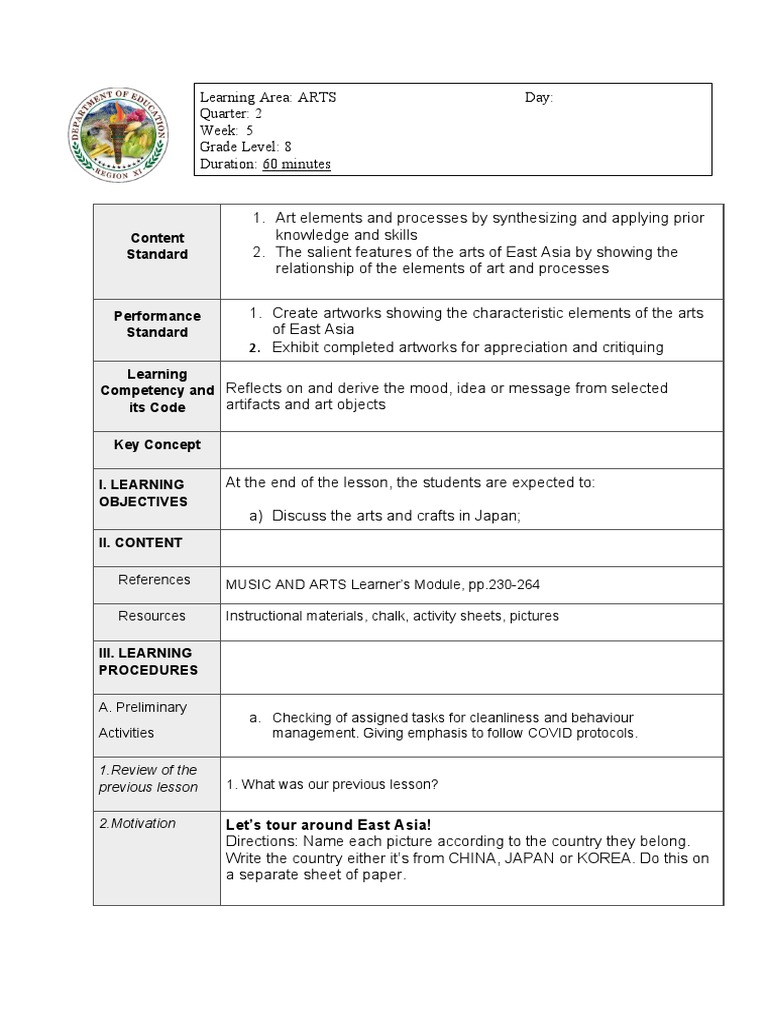 ARTS 8 2nd Quarter | PDF | Learning | Teachers