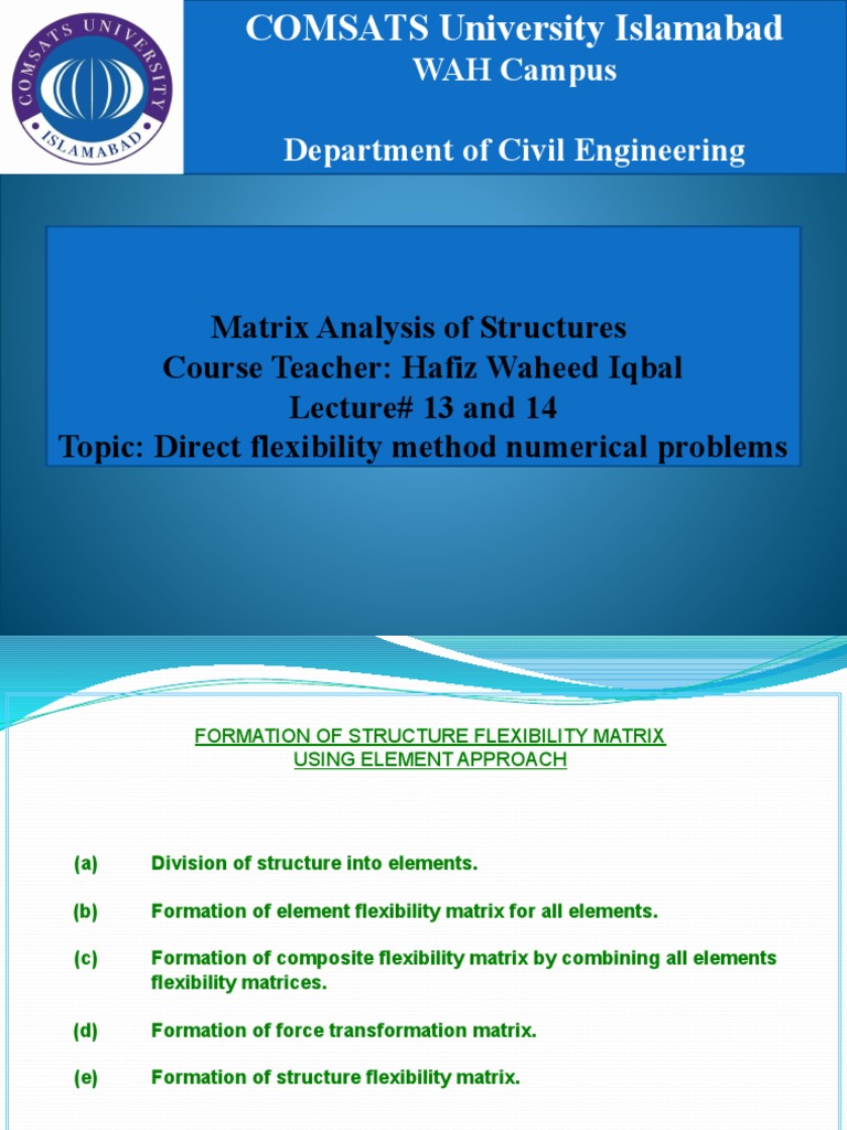 Matrix Analysis of Structures CEE305 Lecture#13 and 14 | PDF