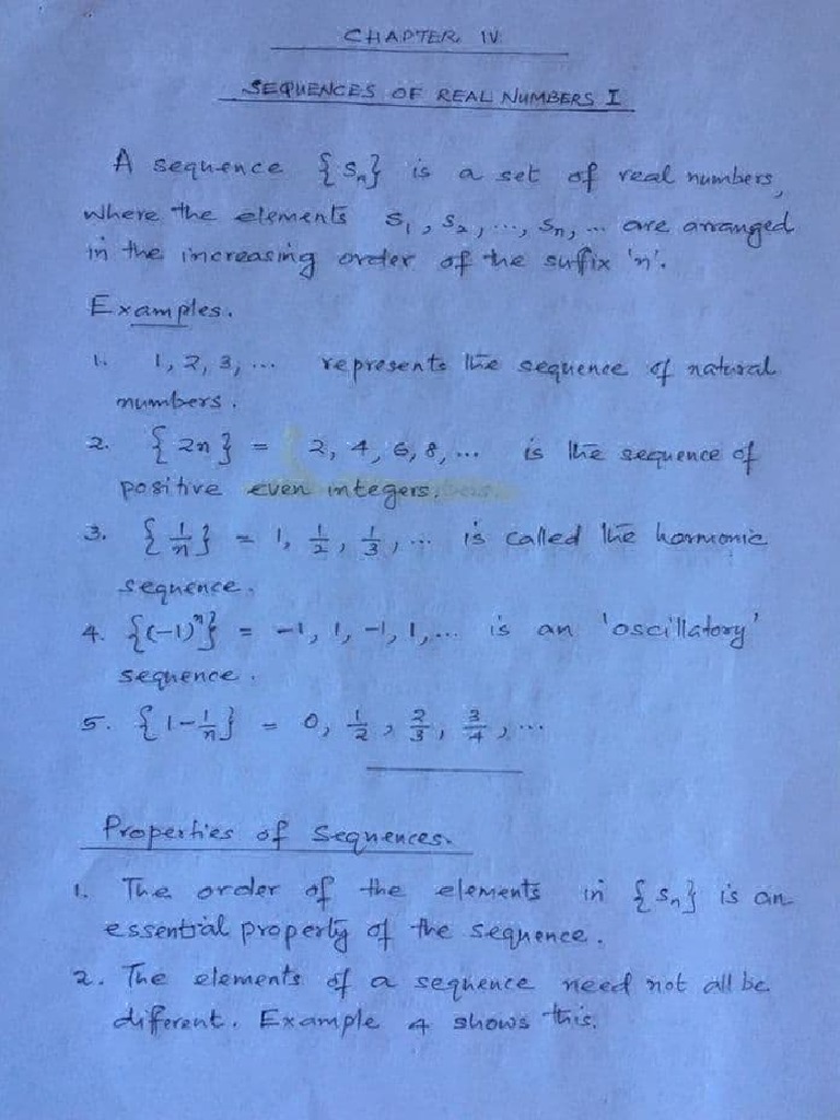 Sequences and Real Numbers 1 | PDF | Mathematical Objects | Reasoning