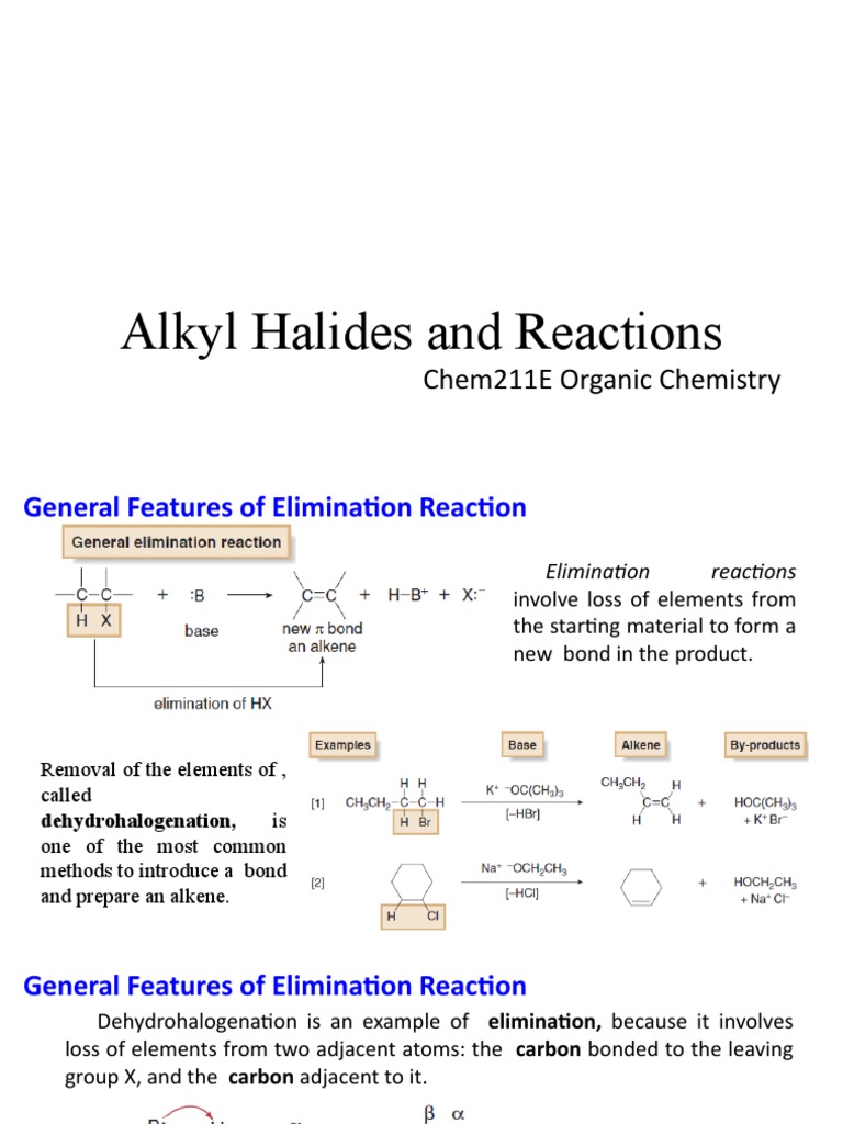Chem211E Unit VI Alkyl Halides Its Rxns Part 2 Rev01 | PDF | Alkene ...