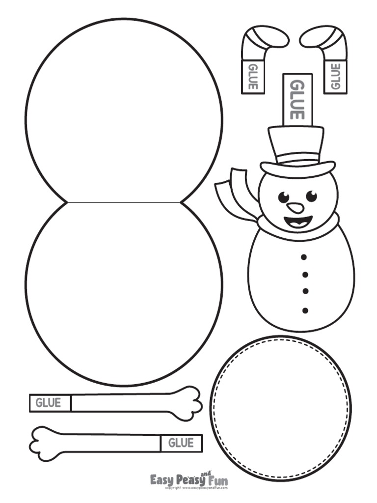 Snowman Paper Card Template | PDF | Copyright | Intellectual Works