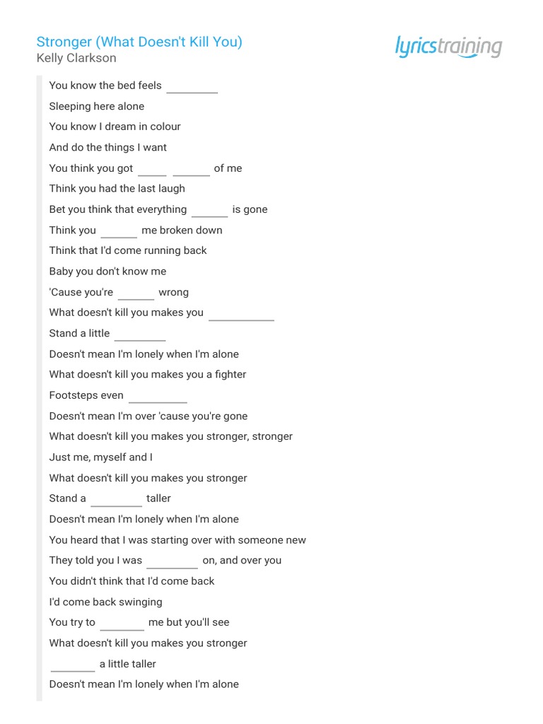 Lyrics Training | PDF