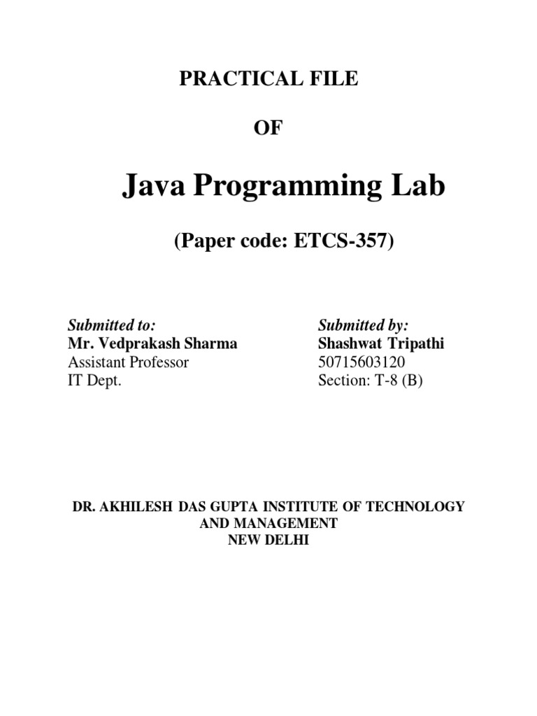 507 Shashwat Tripathi Java Exp 3 Download Free Pdf Java Programming Language Programming