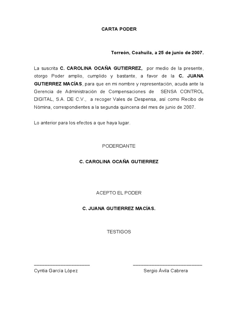 Carta Poder | PDF
